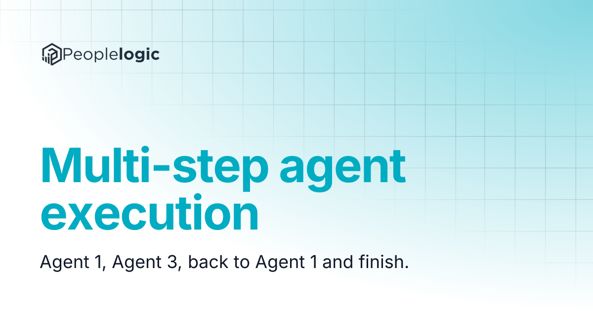 Multi-step agent execution | Peoplelogic